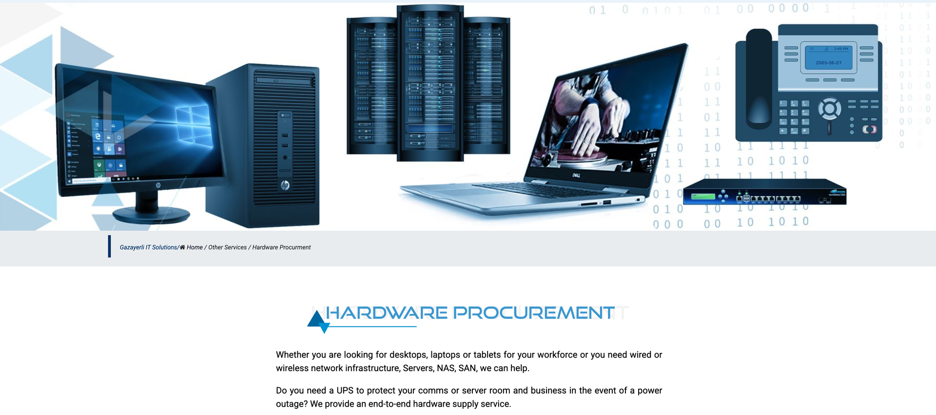 Hardware Procurement Services | IT Equipment Sourcing & Supply